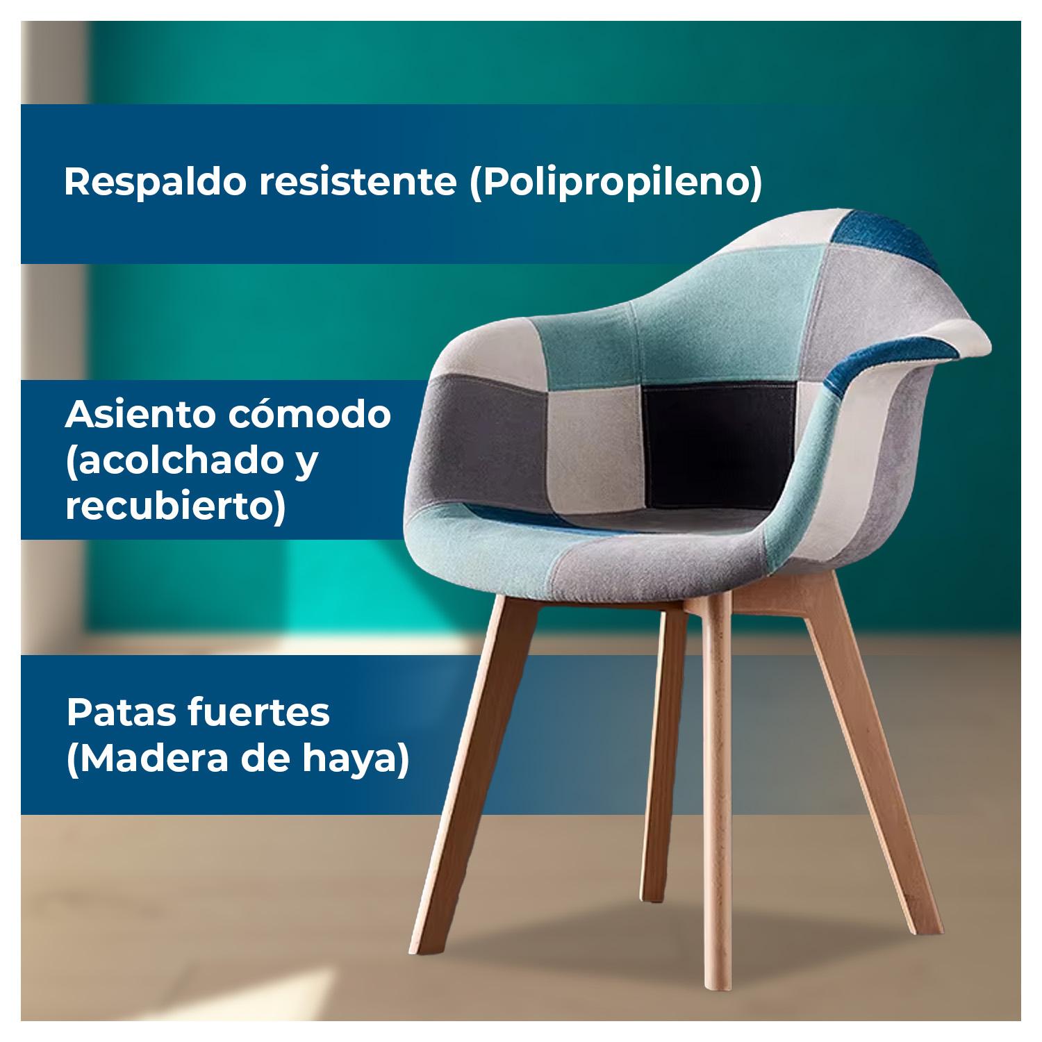 GLOBAL LATIN GROUP Pack 2 Sillas Eames Patchwork de Comedor, Modernas, Cómodas | falabella.com